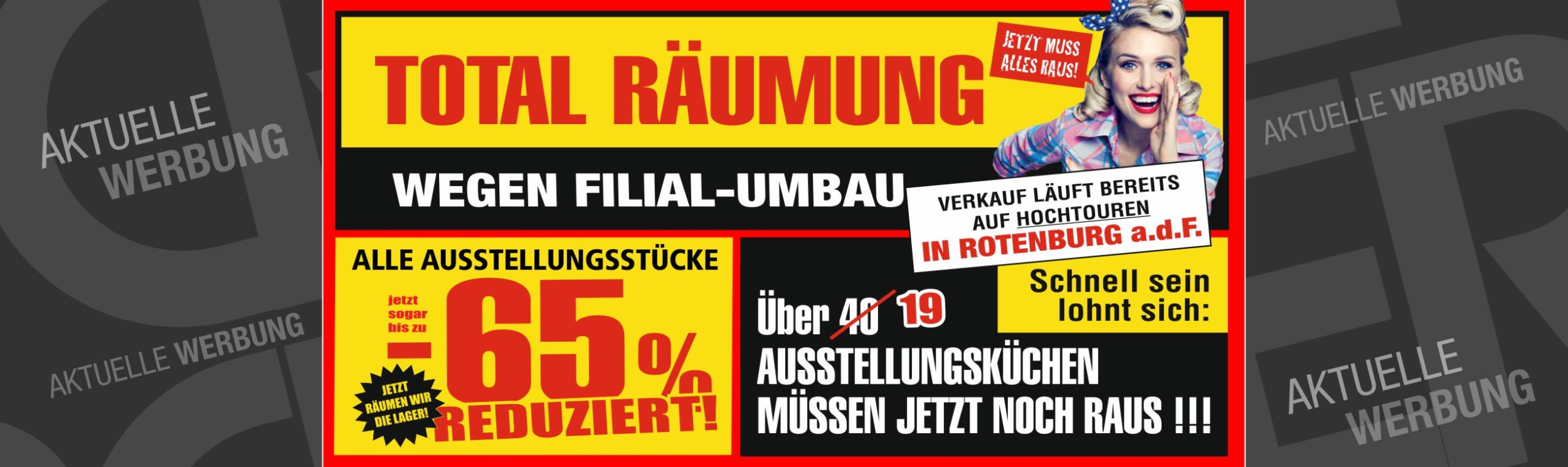 Großer Total-Räumungsverkauf bei Cranz & Schäfer in Rotenburg a.d.F. - Möbel und Küchen von ...